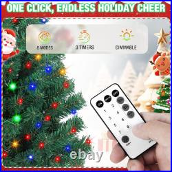 6FT Pre-Lit Artificial Christmas Tree with Remote, 250 Lights & 1000 ...