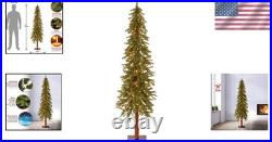 6 ft Artificial Christmas Tree Pre-Lit Cedar Tips Full Indoor Holiday ...