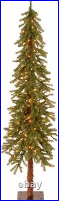 6 ft Artificial Christmas Tree Pre-Lit Cedar Tips Full Indoor Holiday ...